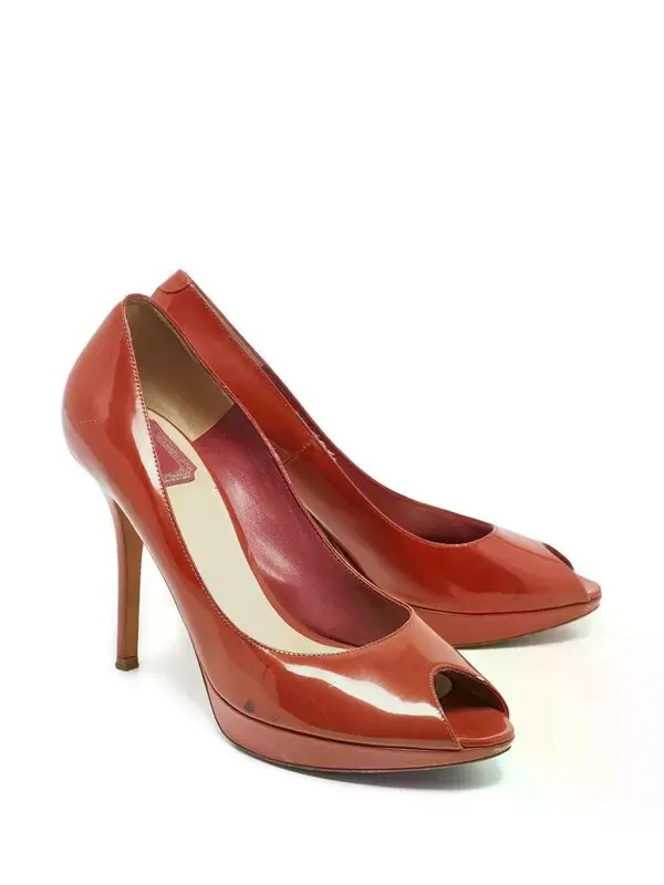 Dior 150mm Miss Patent Leather Peep Toe Pumps