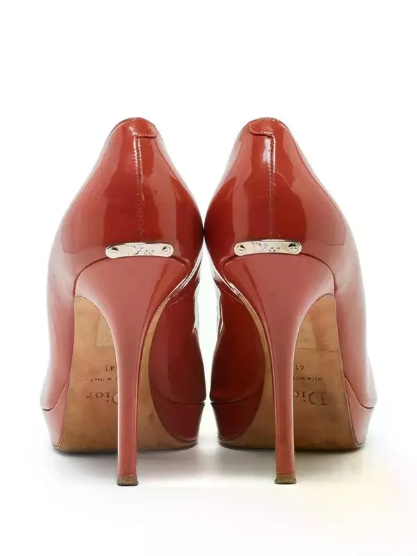 Dior 150mm Miss Patent Leather Peep Toe Pumps