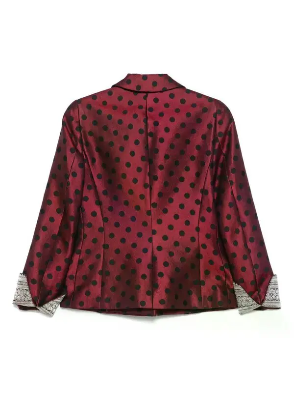 Gianfranco Ferre 1990s Polka Dot Embroidered Blazer