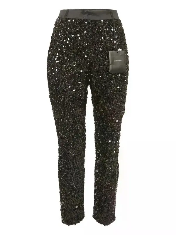 Dolce & Gabbana Sequinned Trousers - Black