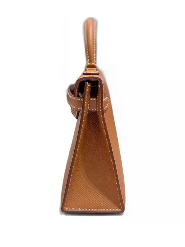 Hermès 2024 Mini Kelly Sellier Epsom Palladium Hardware Tote Bag - Brown