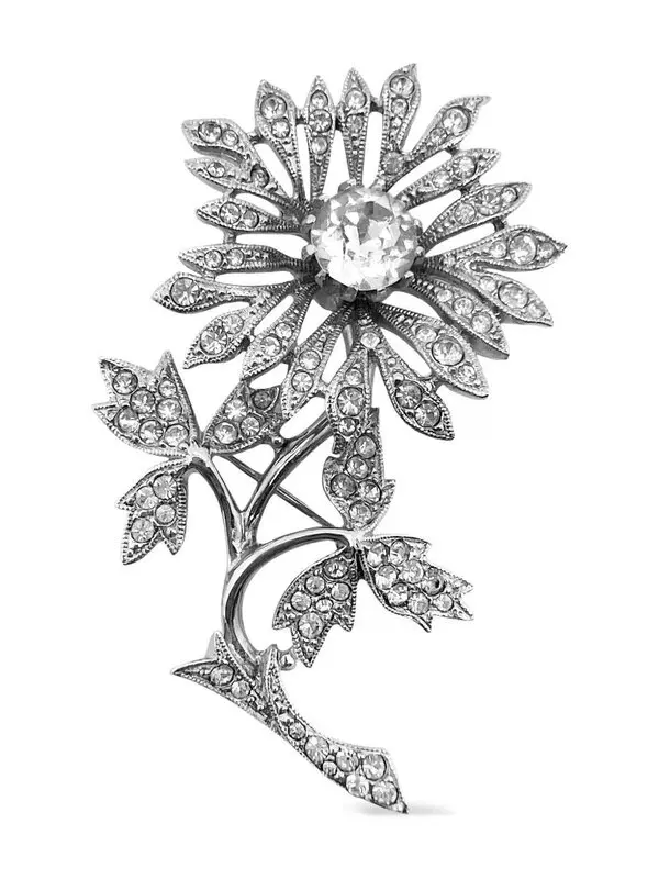 JENNIFER GIBSON JEWELLERY 1980s Attwood & Sawyer Floral Brooch - Silver