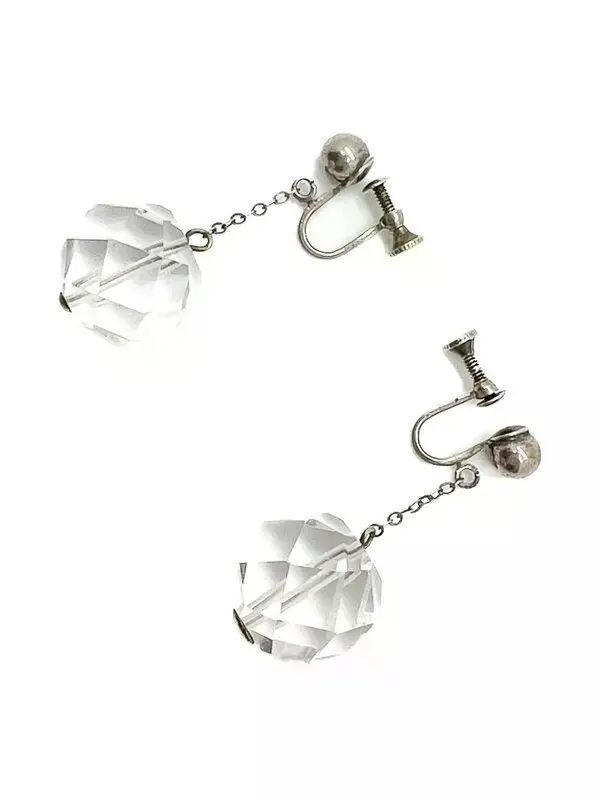 JENNIFER GIBSON JEWELLERY 1910s Crystal Drop Earrings