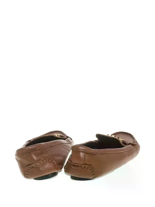 Carolina Herrera Pre-owned Logo-plaque Loafers - Brown