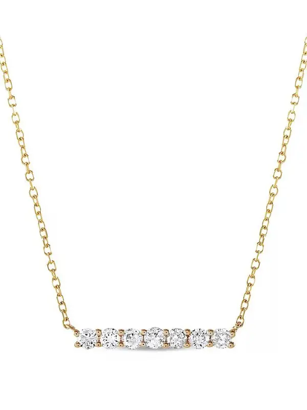 LB EXCLUSIVE 14kt Gold Bar Diamond Necklace - Yellow