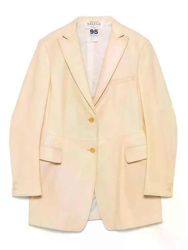 A.N.G.E.L.O. VINTAGE CULT 2000s Calf Leather Blazer - Neutrals