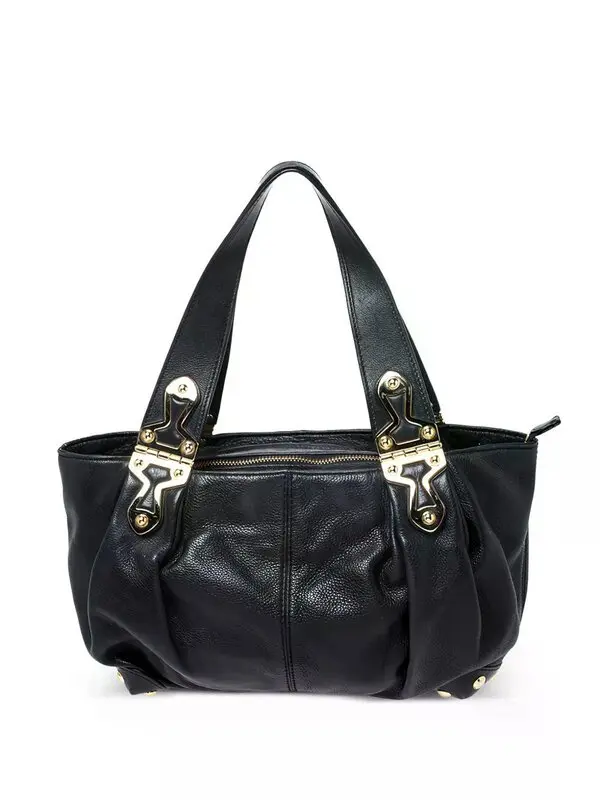 Michael Kors Leather Studded Shoulder Bag With Gold-tone Hardware