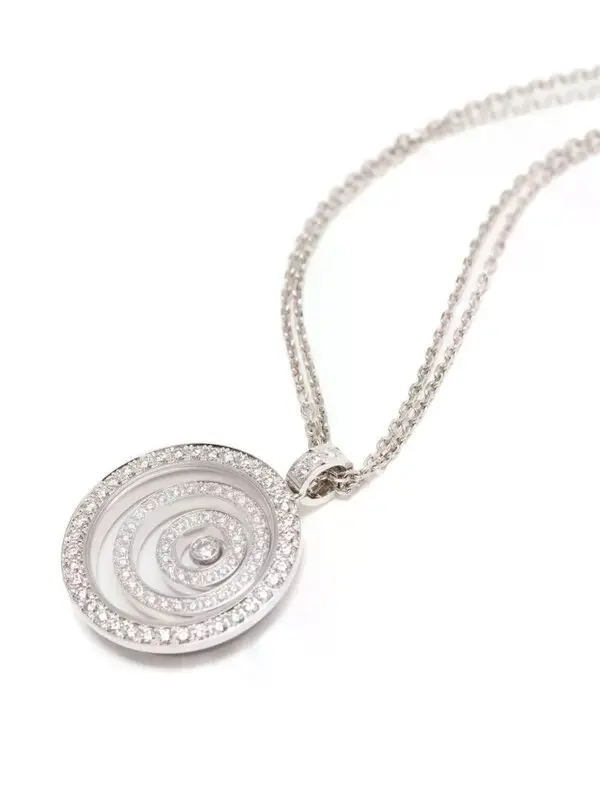 Chopard 18kt White Gold Happy Spirit Necklace With Diamonds