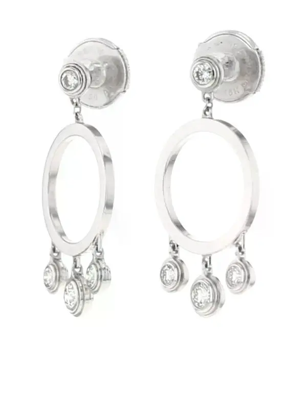 Cartier 18kt White Gold Diamond Dangle Earrings