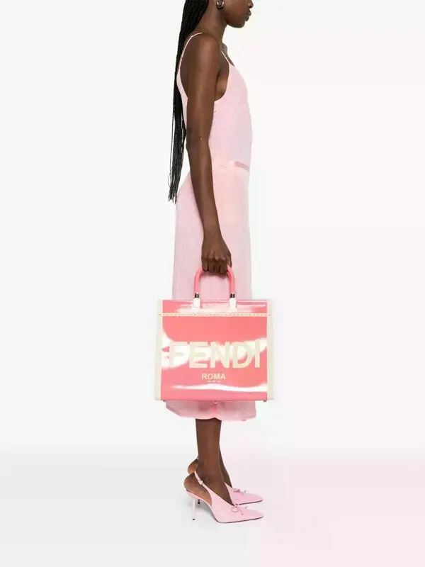 Fendi Medium Sunshine Tote Bag - Neutrals