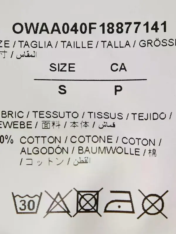 Off-White Cotton 'woman' Print T-shirt