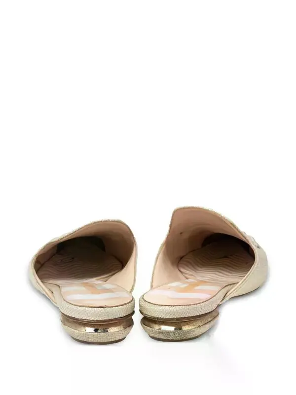 NICHOLAS KIRKWOOD Beya Pointed-toe Flat Mules - Neutrals
