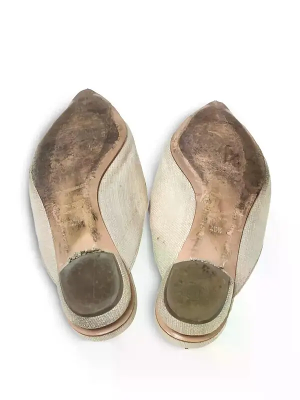 NICHOLAS KIRKWOOD Beya Pointed-toe Flat Mules - Neutrals