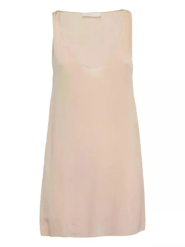 Chloé Silk Scoop Neck Tank Top - Pink