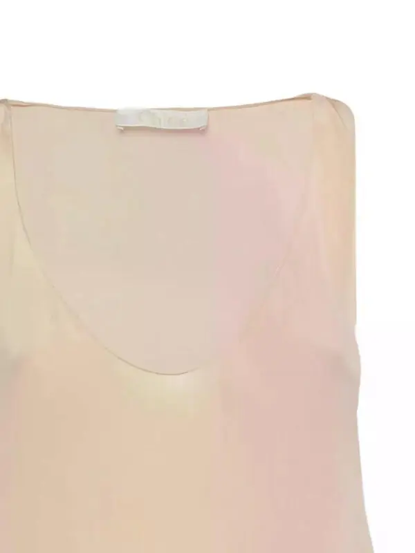 Chloé Silk Scoop Neck Tank Top