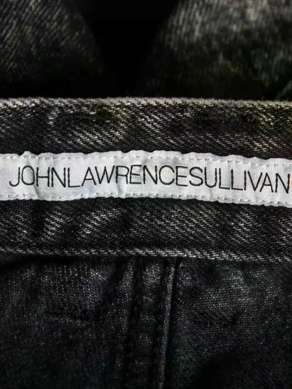 John Lawrence Sullivan Stonewashed Denim Shorts - Grey
