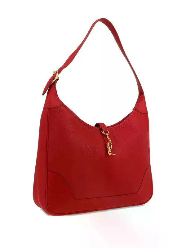 Hermès 1997 Trim Fjord Leather Shoulder Bag - Red