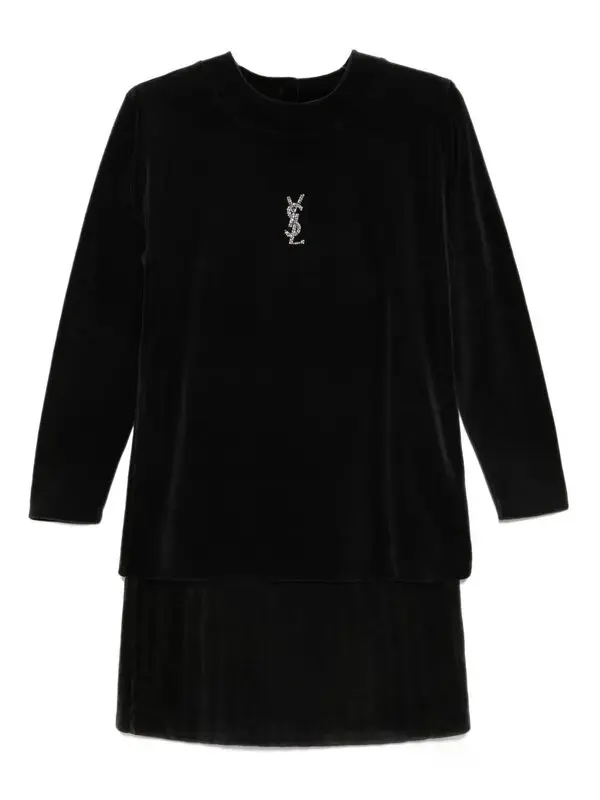 Saint Laurent Pre-owned 1990-2000s Velour Ensemble - Black