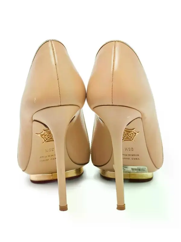 CHARLOTTE OLYMPIA Metallic Trimmed Stiletto Sandals
