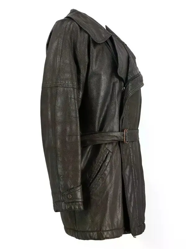 Gianfranco Ferre Belted Leather Jacket