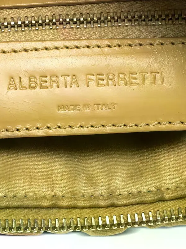 Alberta Ferretti Satin Tote Bag With Swirling Pattern