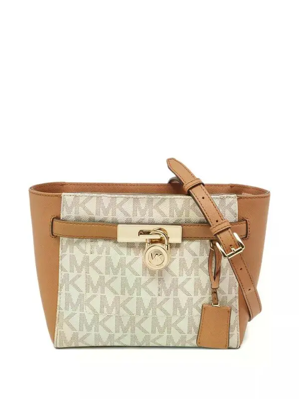 Michael Kors Padlock Monogram Bag - Neutrals