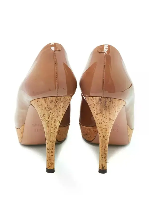 Gucci Patent Peep-toe Pumps