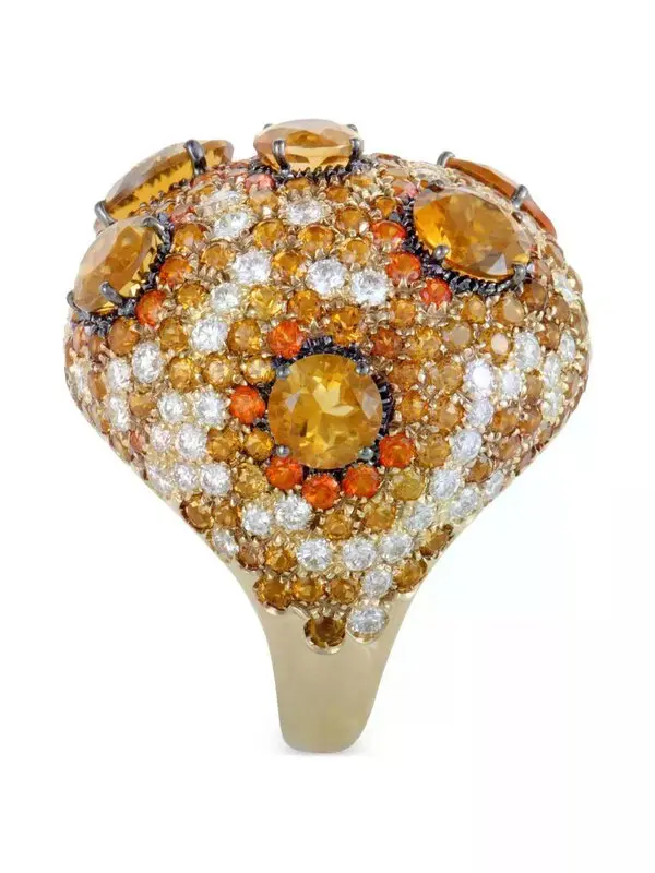Roberto Coin 18kt Gold Citrine And Diamond Ring