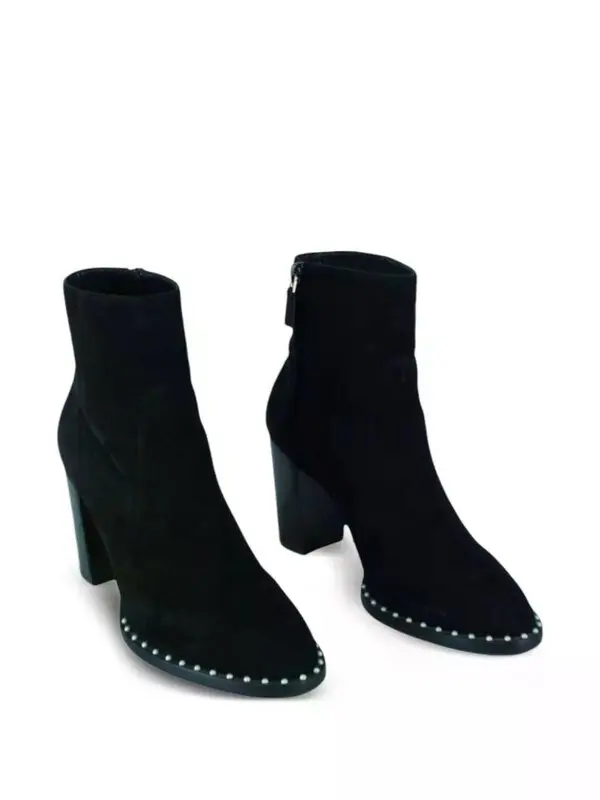 STUART WEITZMAN 85mm Kailee Suede Ankle Boots With Pearl Embellishment