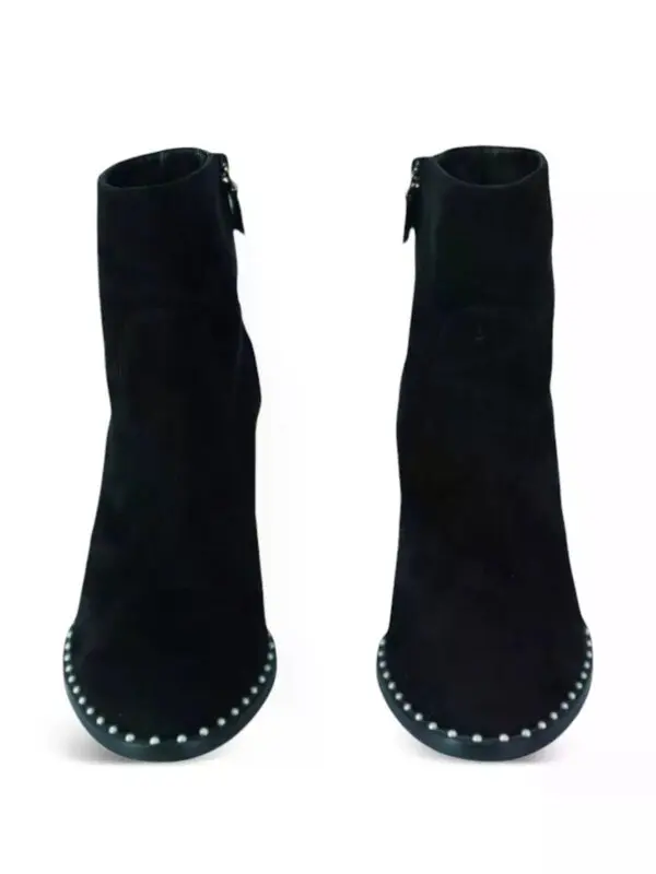 STUART WEITZMAN 85mm Kailee Suede Ankle Boots With Pearl Embellishment
