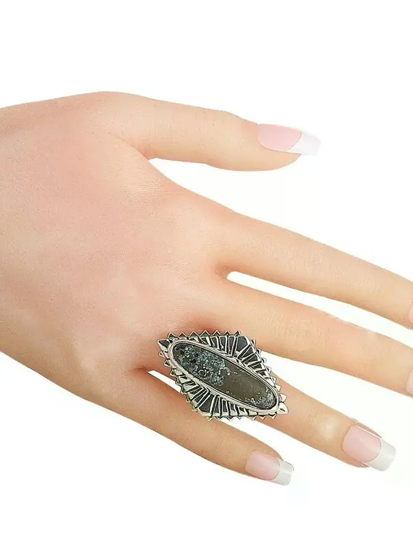 KING BABY STUDIO Concho Turquoise Signet Ring