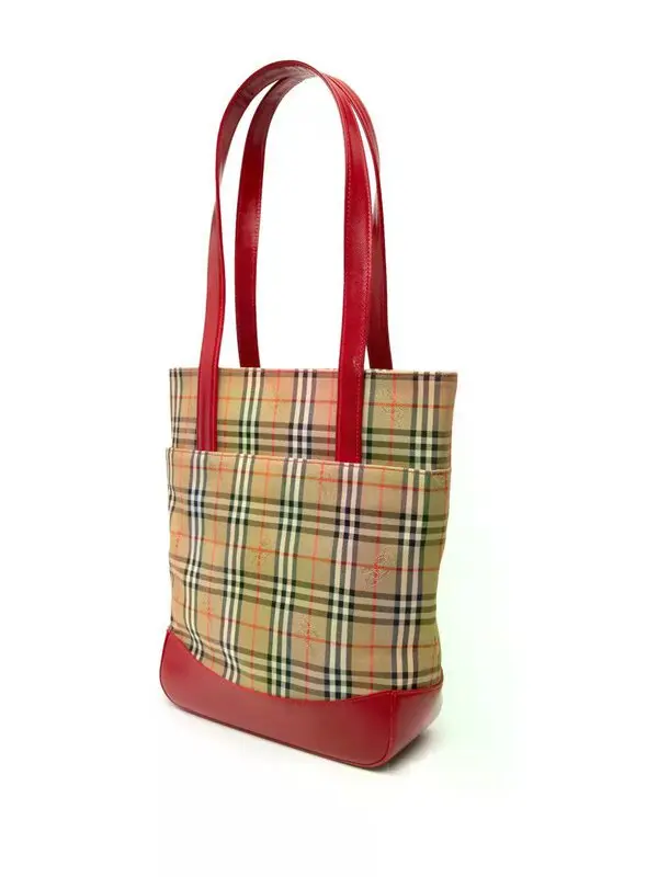Burberry Haymarket Check Canvas Tote Bag