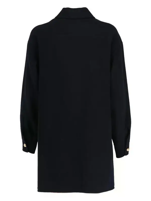 FERRAGAMO 1970s Navy Wool Coat