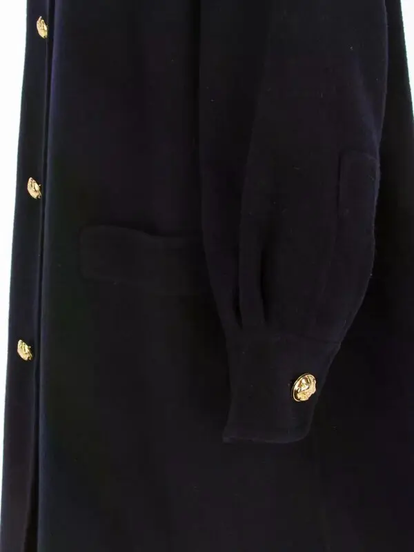 FERRAGAMO 1970s Navy Wool Coat