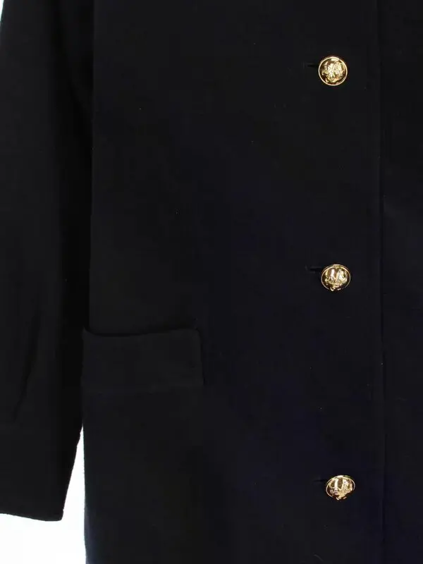 FERRAGAMO 1970s Navy Wool Coat