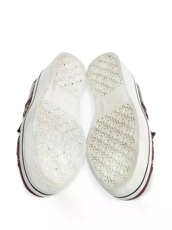 Stella McCartney Patent Leather Platform Sneakers With Glitter Star Motifs
