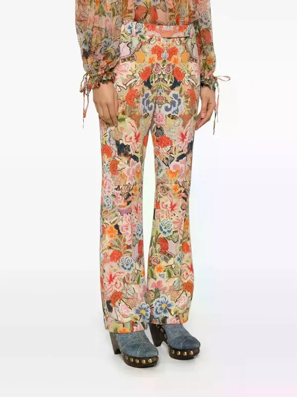 Alexander McQueen 2000s Floral Print Trousers