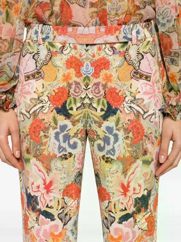 Alexander McQueen 2000s Floral Print Trousers