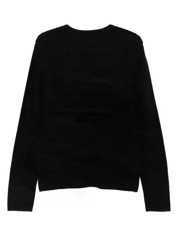 Gianfranco Ferre Ribbed V-neck Long Sleeve Sweater