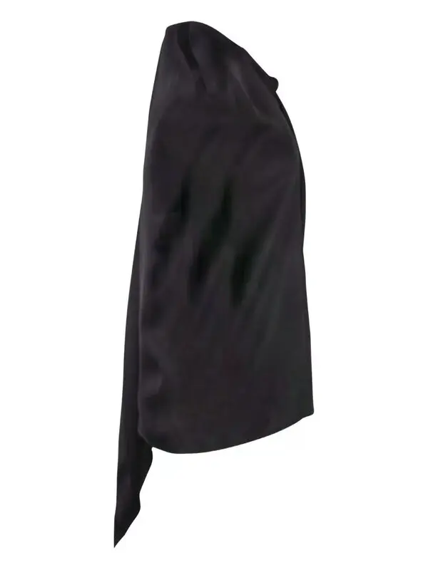 Hermès Draped Hem Silk Blouse