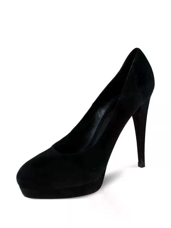 Saint Laurent Suede Platform Stiletto Pumps