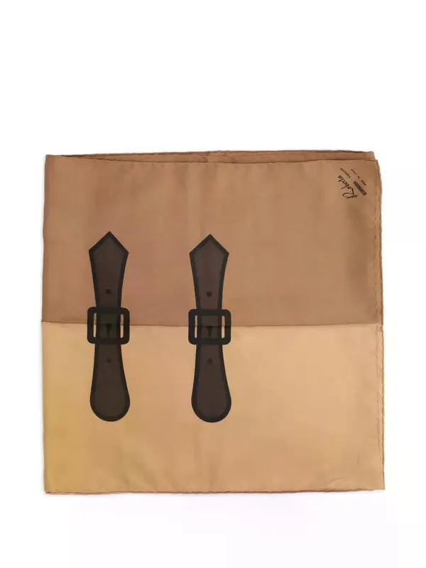 Roberta Di Camerino Pre-owned Buckle Print Silk Scarf