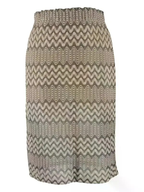 Missoni Zig-zag Pencil Skirt - Brown