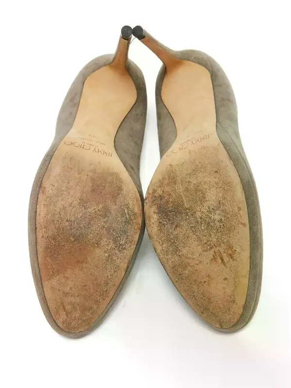 JIMMY CHOO Suede Almond Toe Pumps
