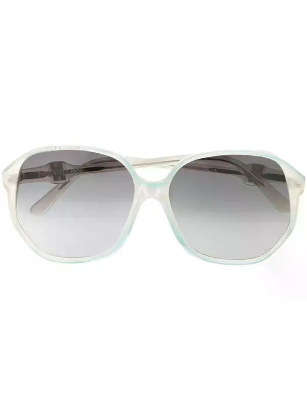 Saint Laurent 1970s Oversized Gradient Lens Sunglasses - Neutrals