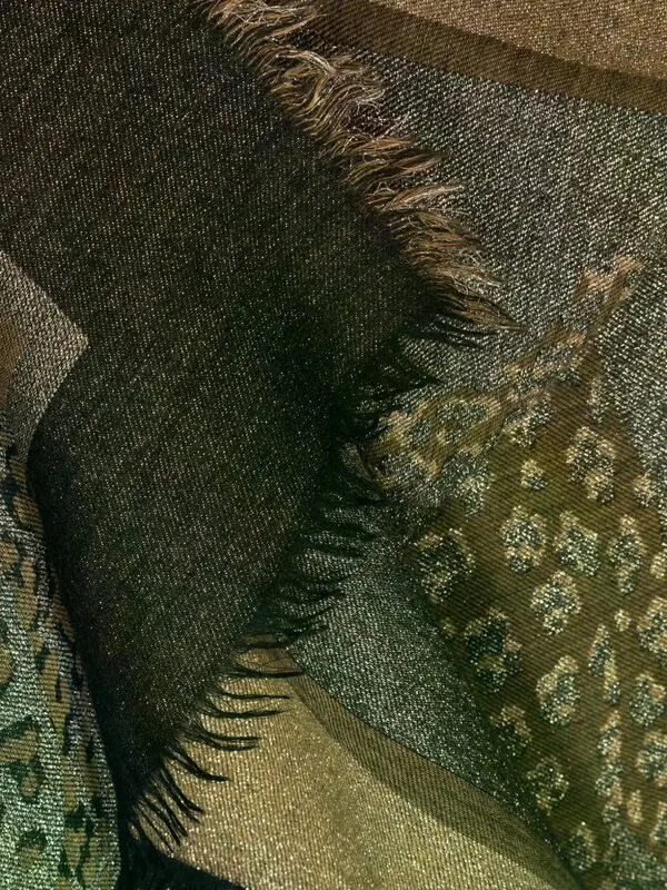 Saint Laurent 1980s Animal-jacquard Scarf