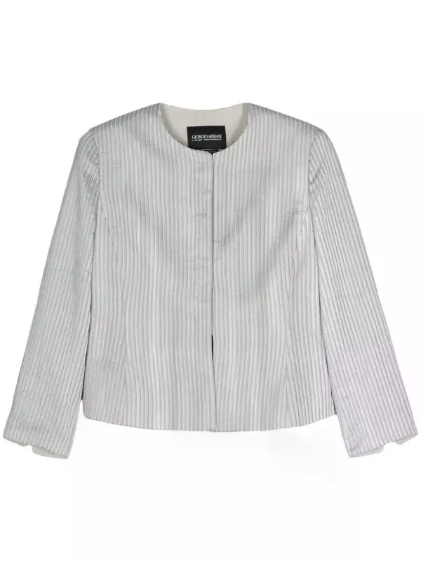 Giorgio Armani 1990s Embossed-finish Jacket