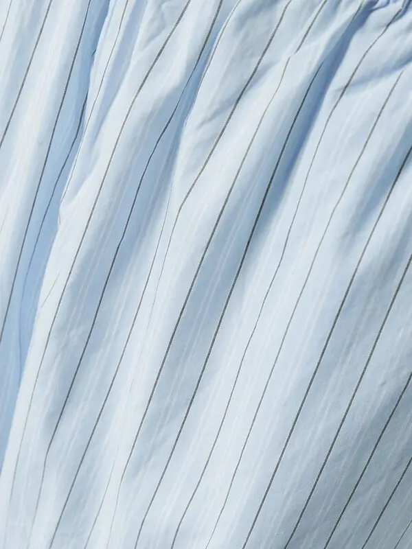 DEIJI STUDIOS Ease Striped Organic Cotton-poplin Trousers - Blue