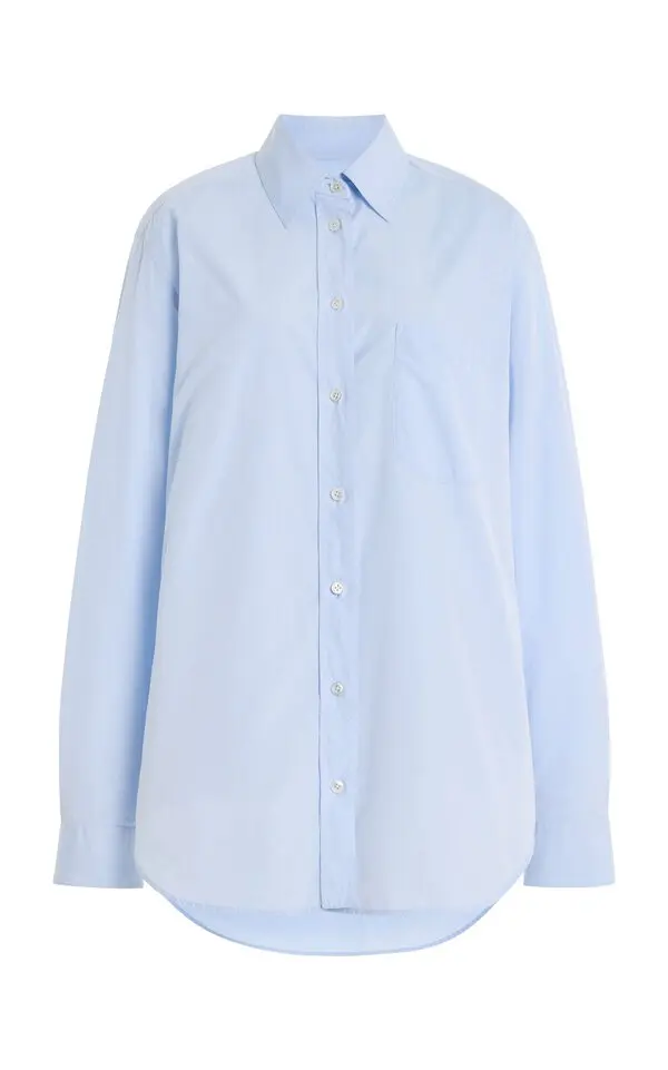 THE ROW Gavina Poplin Shirt - Blue