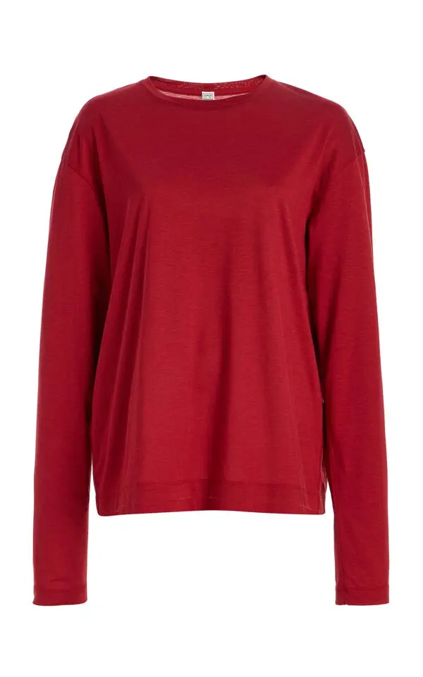 TOTEME Lyocell-cotton Top - Red